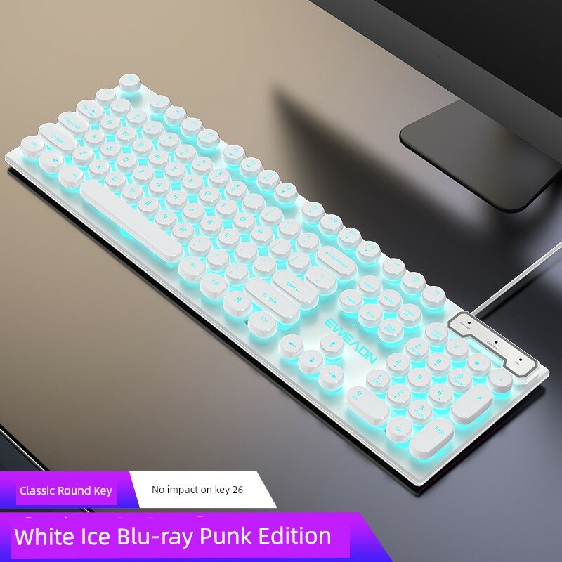 Комплект клавиатуры и мыши Forerunner GX30 с настоящим механическим ощущением, проводные клавиатура и мышь для