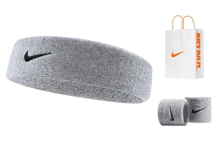 Повязки на голову унисекс Nike headband+wrist brace+shopping bag