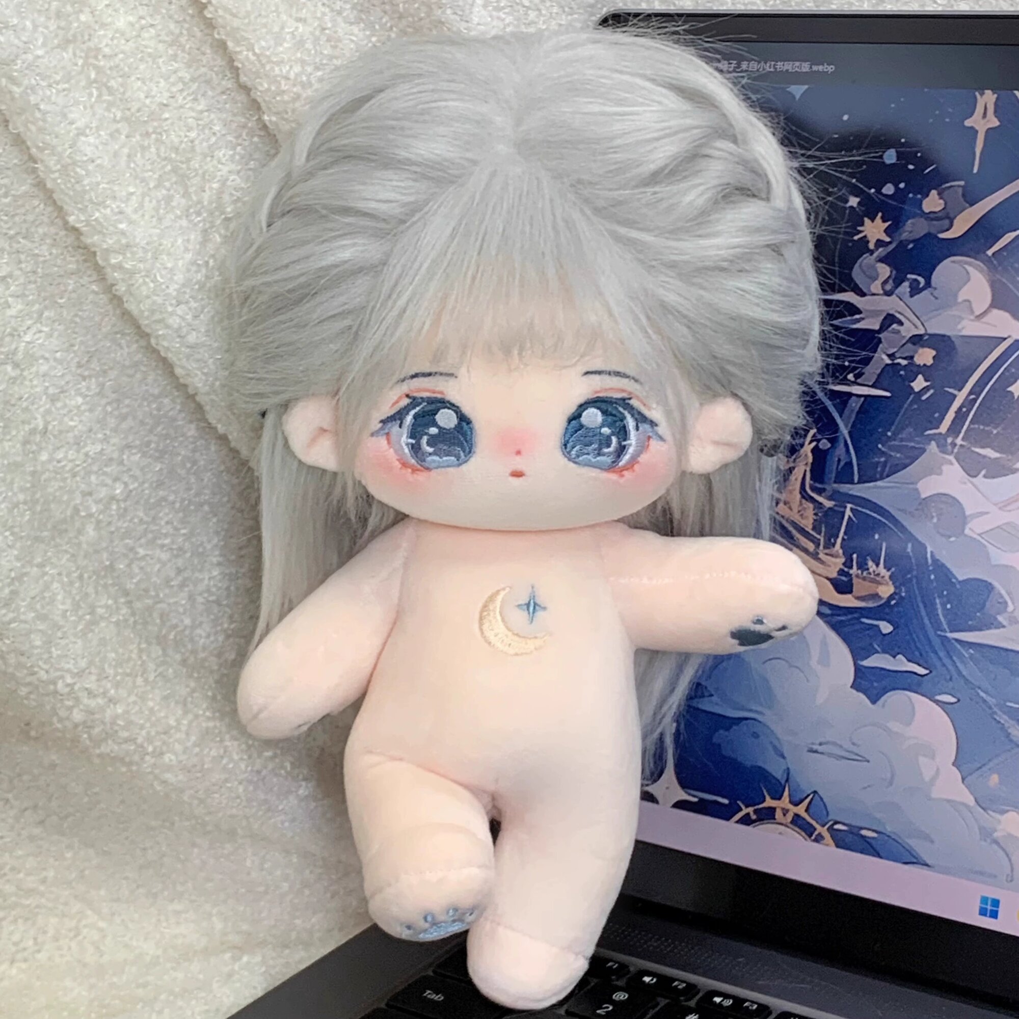 Набор кукол из натурального хлопка, 20 см, плюшевая игрушка для девочек, успокаивающая кукла с каркасом, подарок на