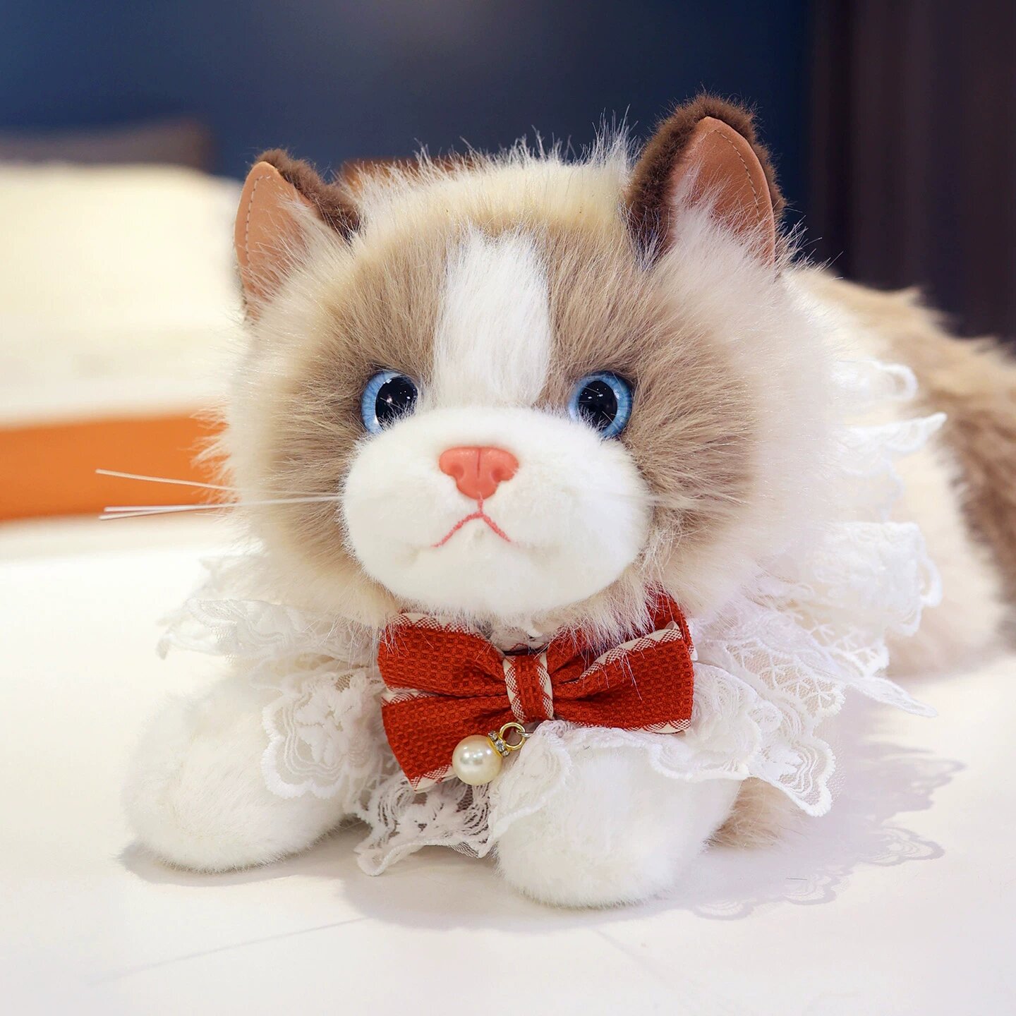 Игрушечная кукла-кошка рэгдолл, мягкая, для объятий, подарок на день рождения для девочек, милая кукла MDM Simulation