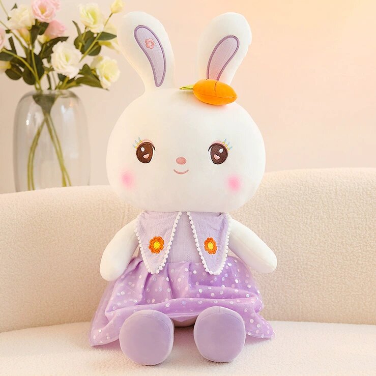 Мягкая игрушка-кролик «Милашка», белый спящий кролик, большая плюшевая игрушка, подушка для сна, милая кукла для