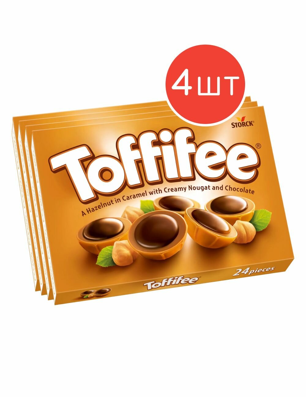 Конфеты в коробке Toffifee шоколадные 200г 4шт