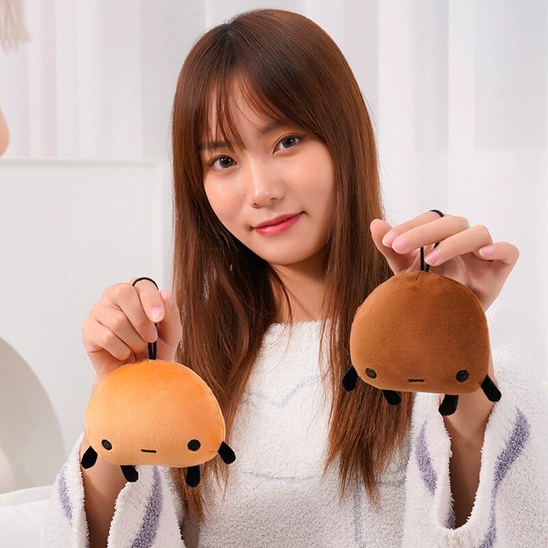 Интернет-хит: милая и мягкая плюшевая подушка-картошка, грелка для рук, кукла для девочек для сна. Темно-коричневый