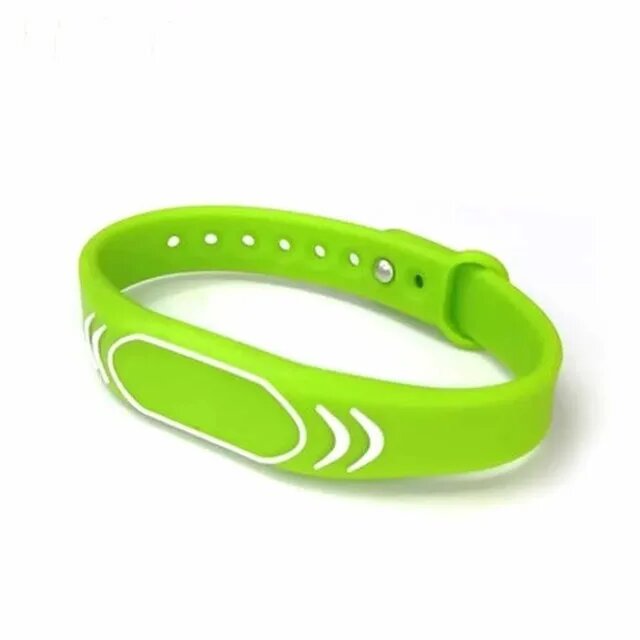 Синие силиконовые браслеты NFC 13.56mhz для контроля доступа 1pcs green