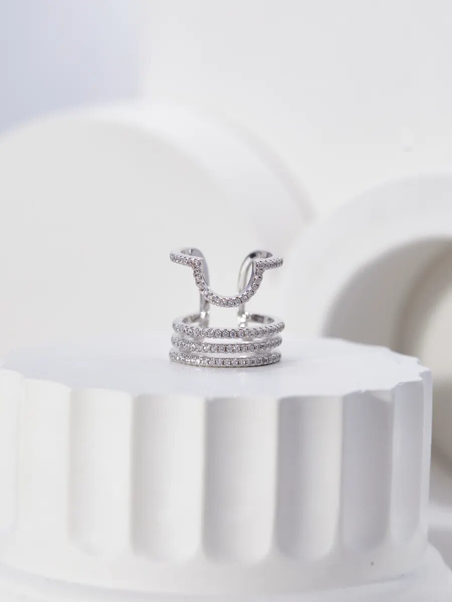 Кольцо, кристалл, фианит, циркон