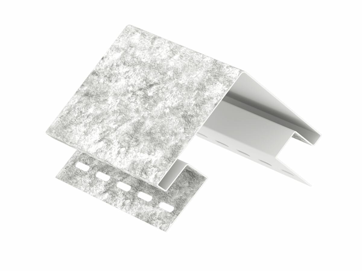 Ю-пласт Наружный угол, Стоун-хаус, Кварцит светло-серый, 1 шт