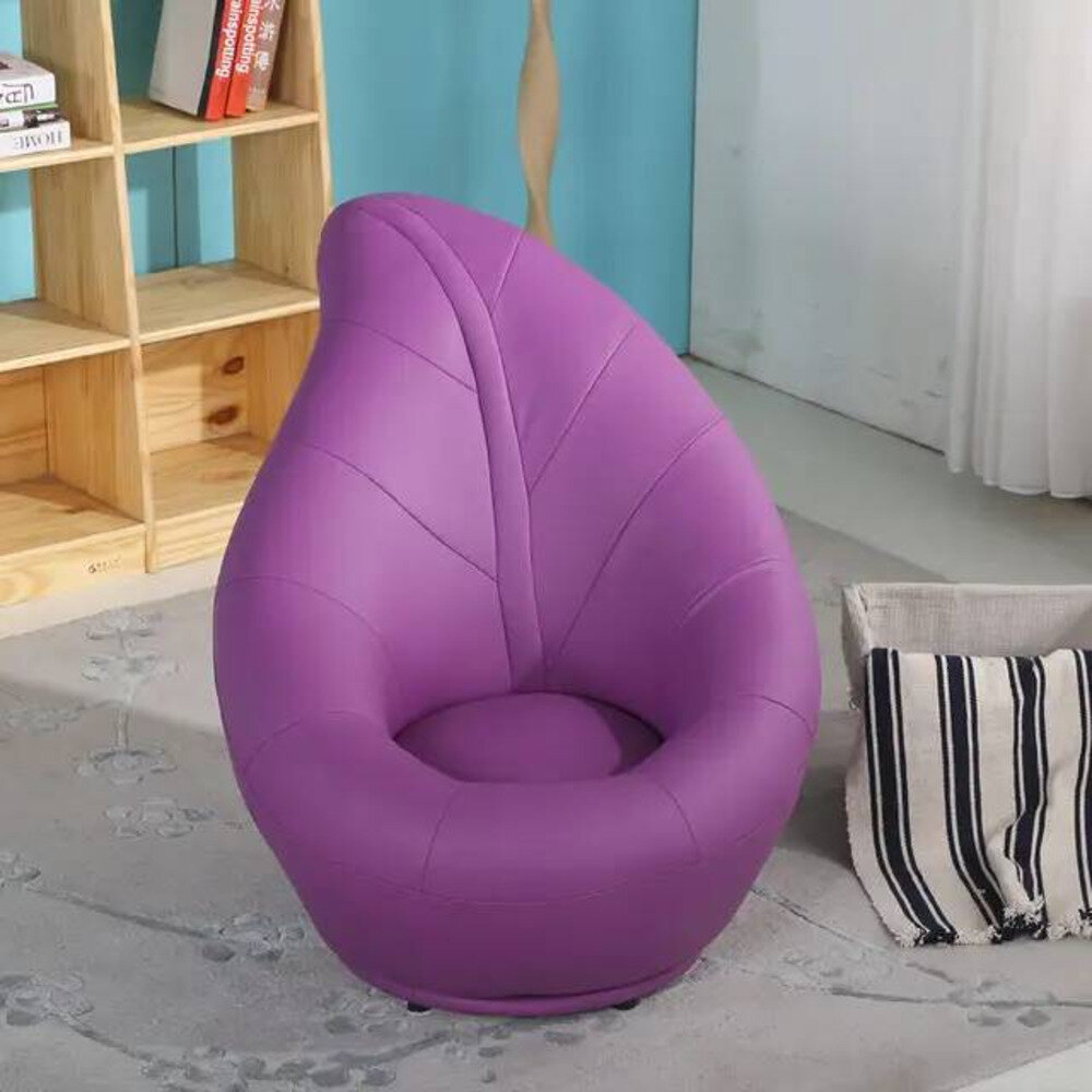 Креативный диван-кровать, кресло для отдыха на балконе с одной спинкой, милый маленький диванчик для девочек с рисунком в виде мультяшных листьев