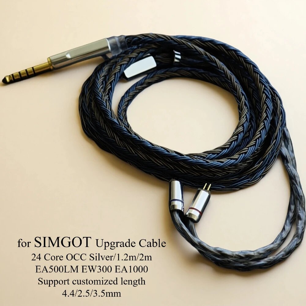 Аудиокабель 2.5/4.4 для SIMGOT EA500LM EW300 EA1000 1.2m-3.5mm stereo