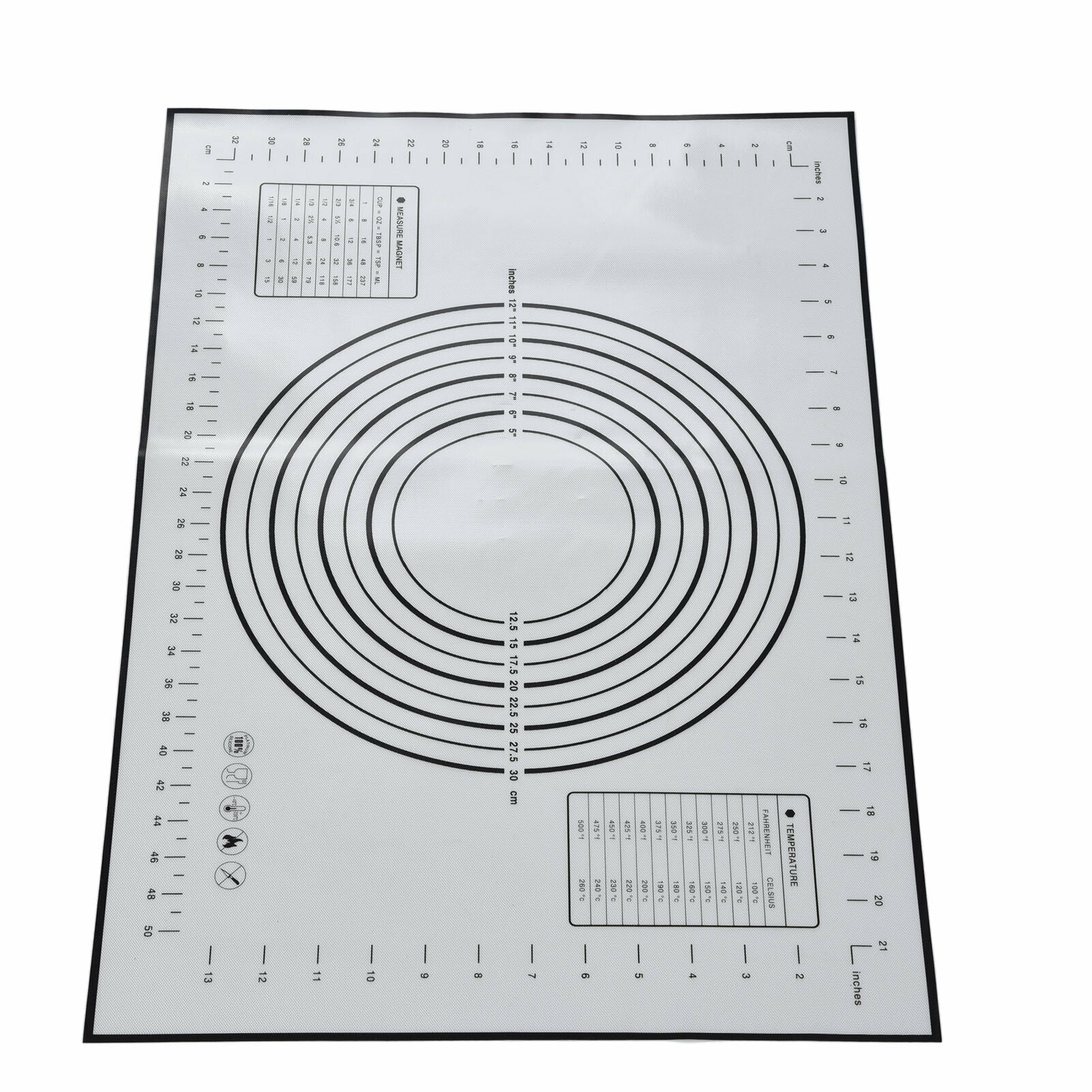 Силиконовый коврик для раскатки теста, стекловолоконный коврик для замешивания, большой утолщенный коврик для выпечки в духовке, 24 х 16 дюймов