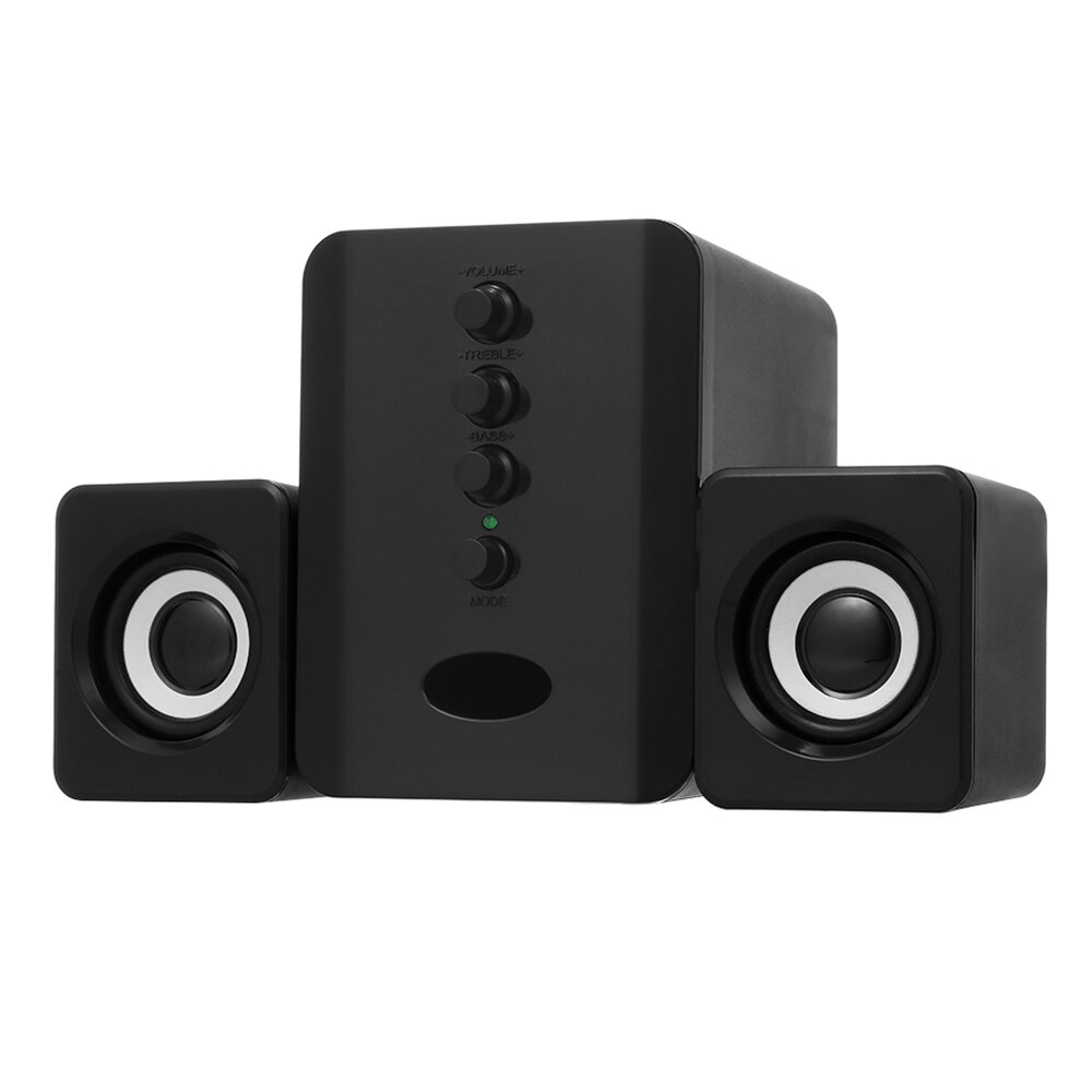 Колонки D-202 USB Проводные Bluetooth Набор Компьютерные Колонки Бас Музыкальный Проигрыватель сабвуфер Коробка Звука для Настольного Компьютера Ноутбука Планшета Смартфона Черный BT V4.2 Диапазон Частот 25Hz-20KHz Мощность 3W Провод USB 1м Аудио Провод