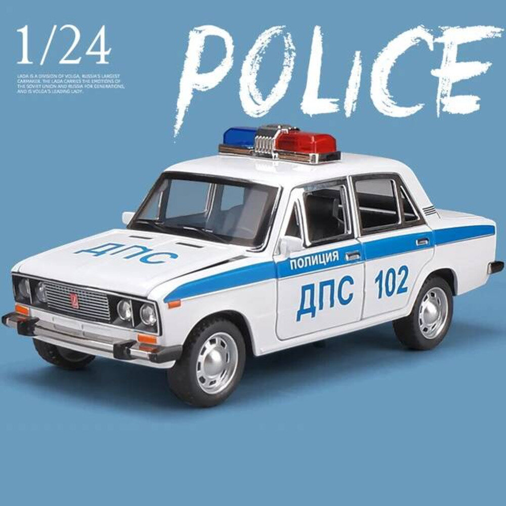 1/24 LADA NIVA Классическая модель автомобиля из литого металла Игрушечная полицейская машина Модель автомобиля Высокая симуляция Коллекция Детский подарок