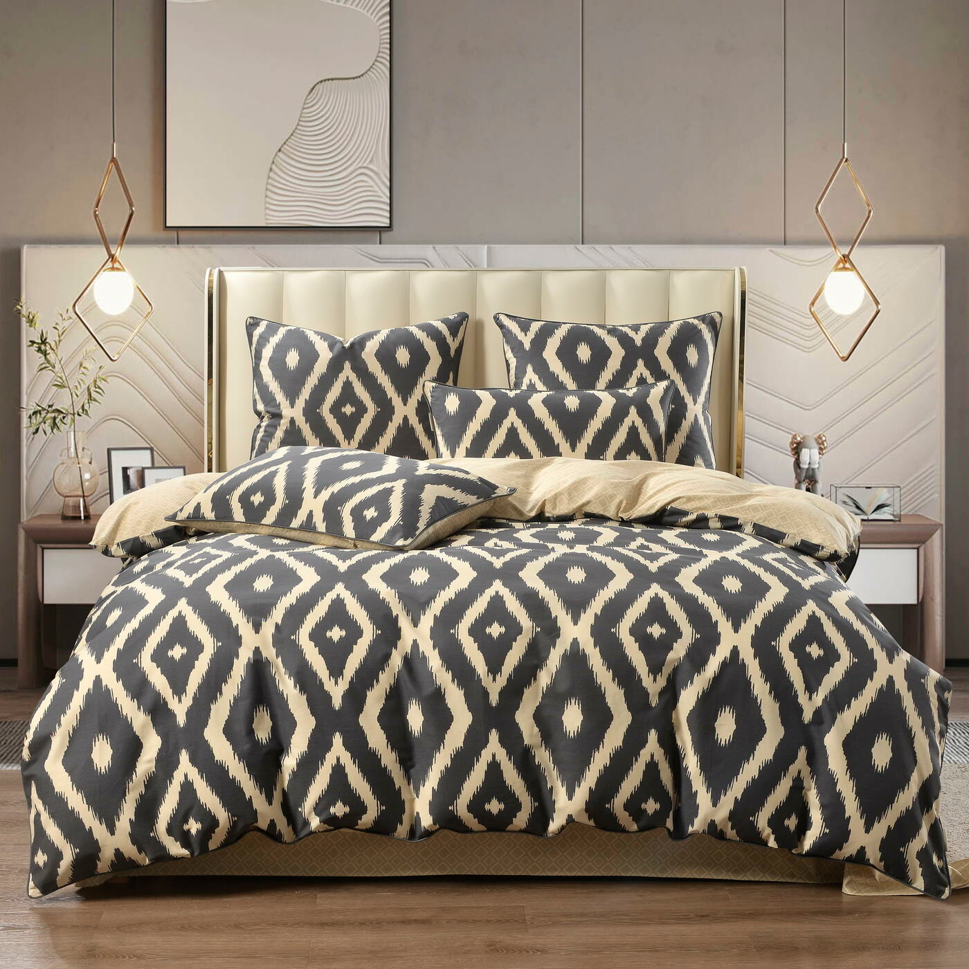 Комплект постельного белья Sofi De Marko Лютер, сатин, хлопок 100%, 1,5-спальный, желтый