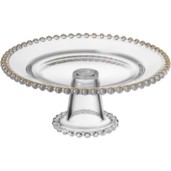 Блюдо сервировочное Lefard "Golden Charm" на ножке, 20*8 см