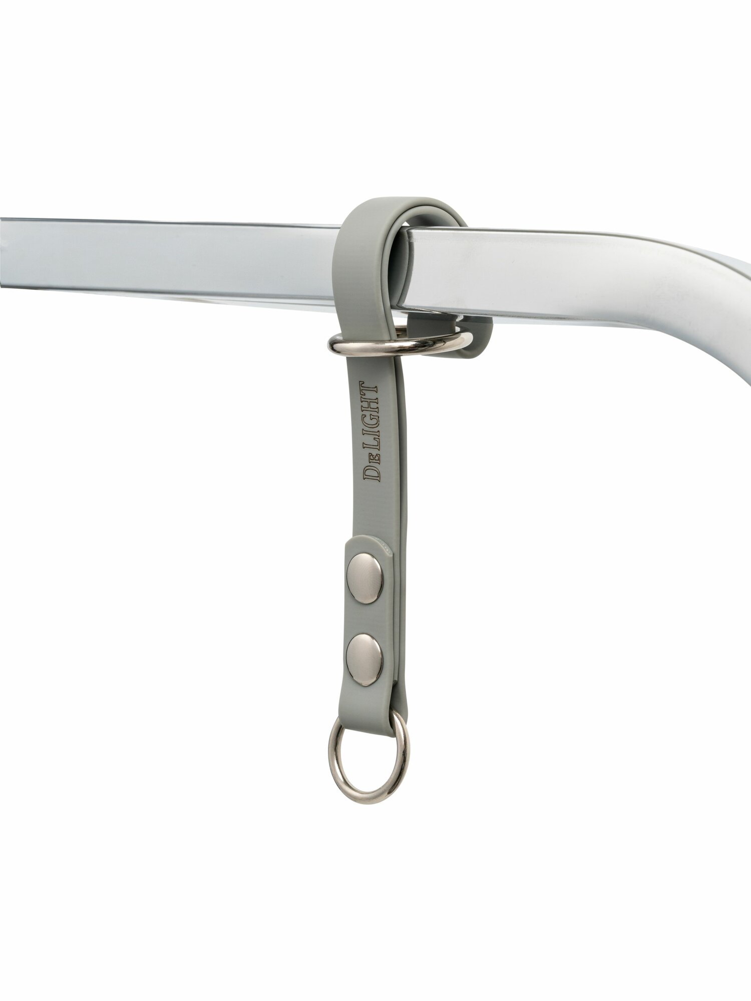 Переходник-крепление на ванну для груминга собак и кошек DeLIGHT, биотан, ширина 15 мм, длина 20 см, серый, TPB1520G