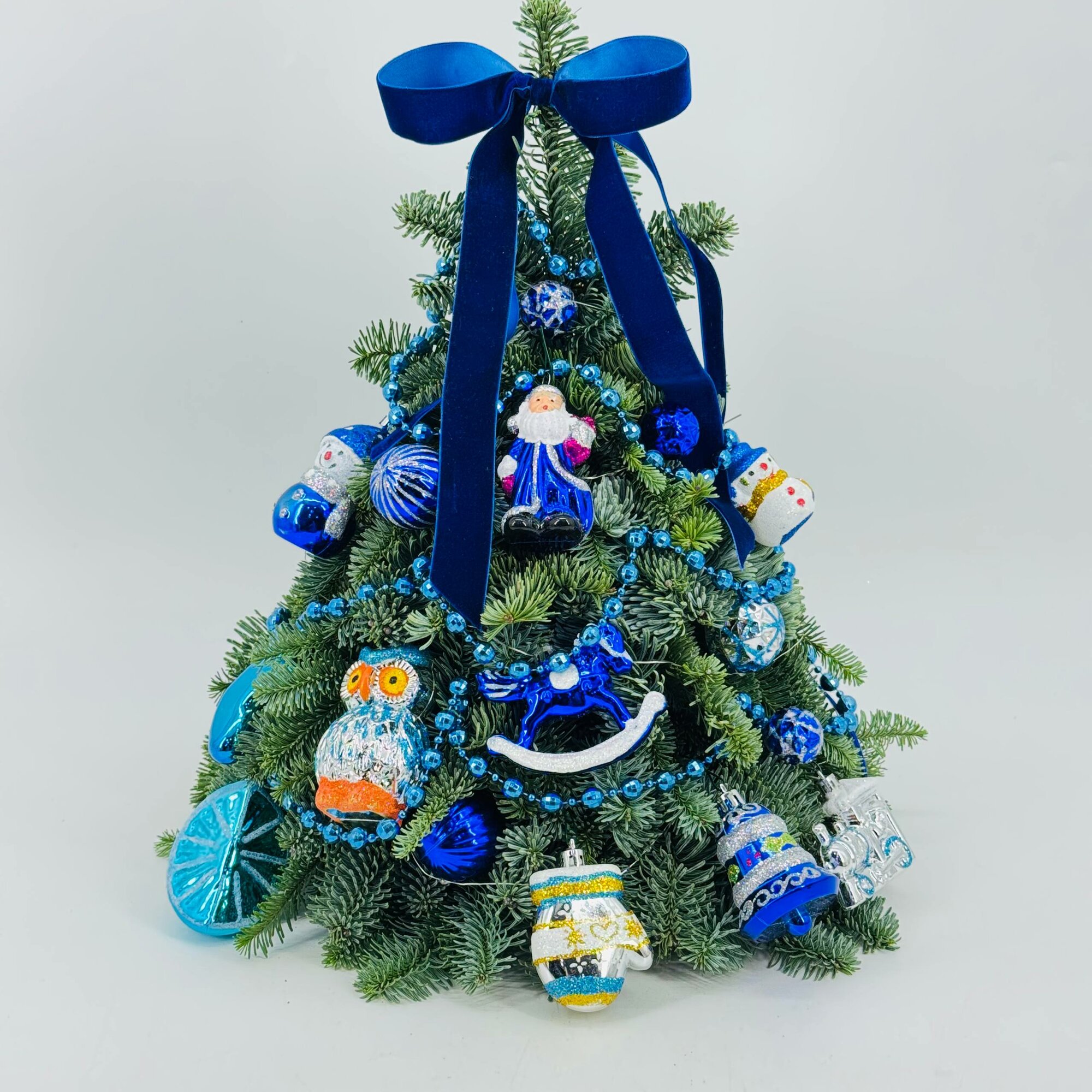 Ёлочка винтажная 40 см из детства СССР ручная работа. Ёлка из веток датской ели нобилис