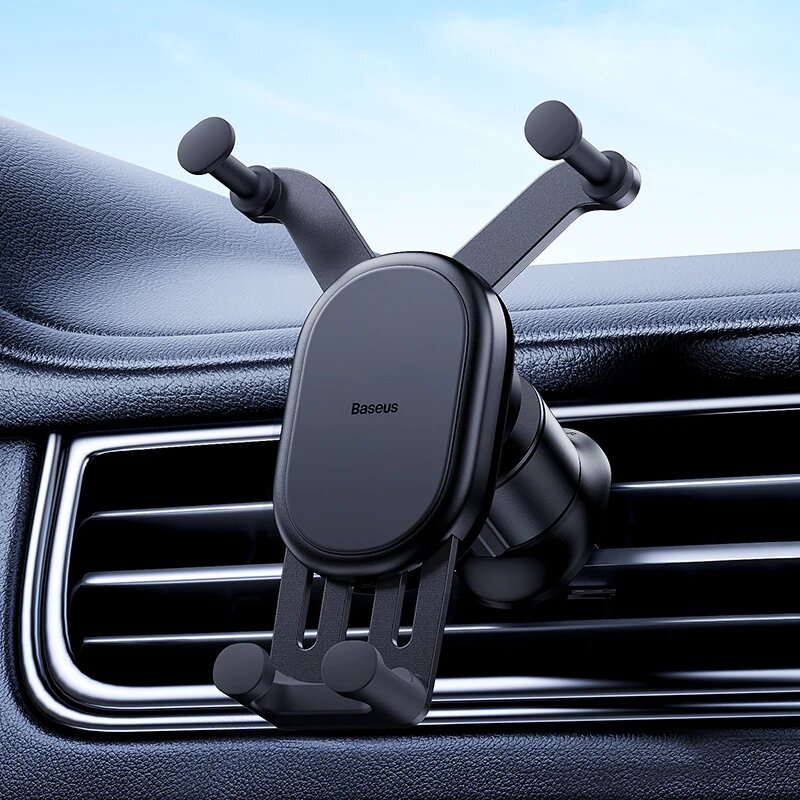 Автомобильный держатель для телефона Baseus для iPhone, Xiaomi, Samsung, автомобильная подставка для телефона, крепление с крючком, автоматическая фиксация, простая установка
