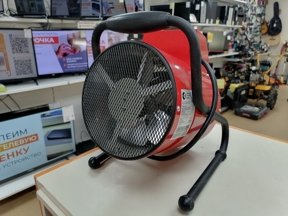 Тепловая пушка электрическая Equation Brigade 5 4500 Вт цвет красный, бу, уценка