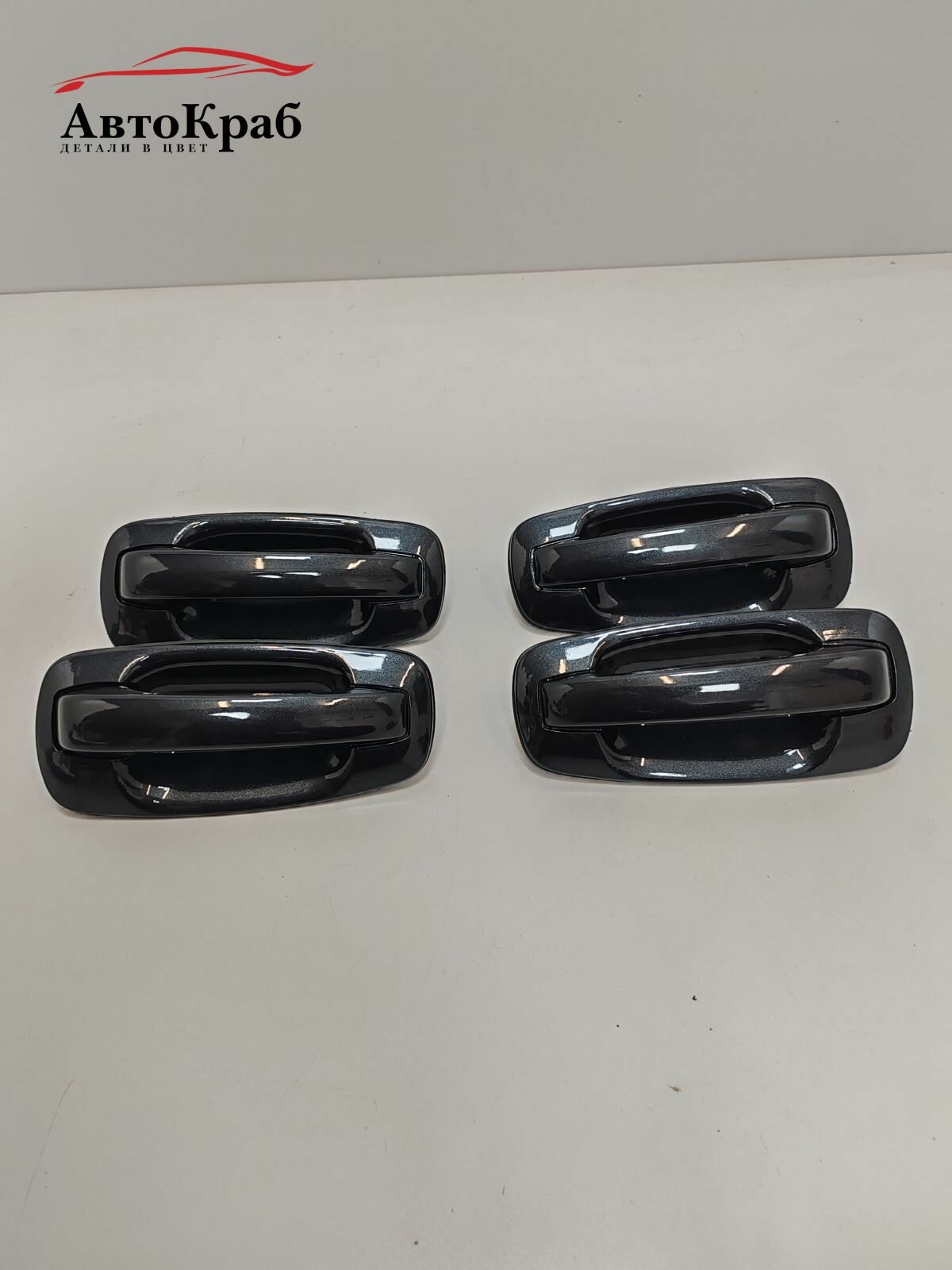 Ручка двери наружная комплект в цвет для Lada Приора I (2007 — 2013) 606 - млечный путь черный