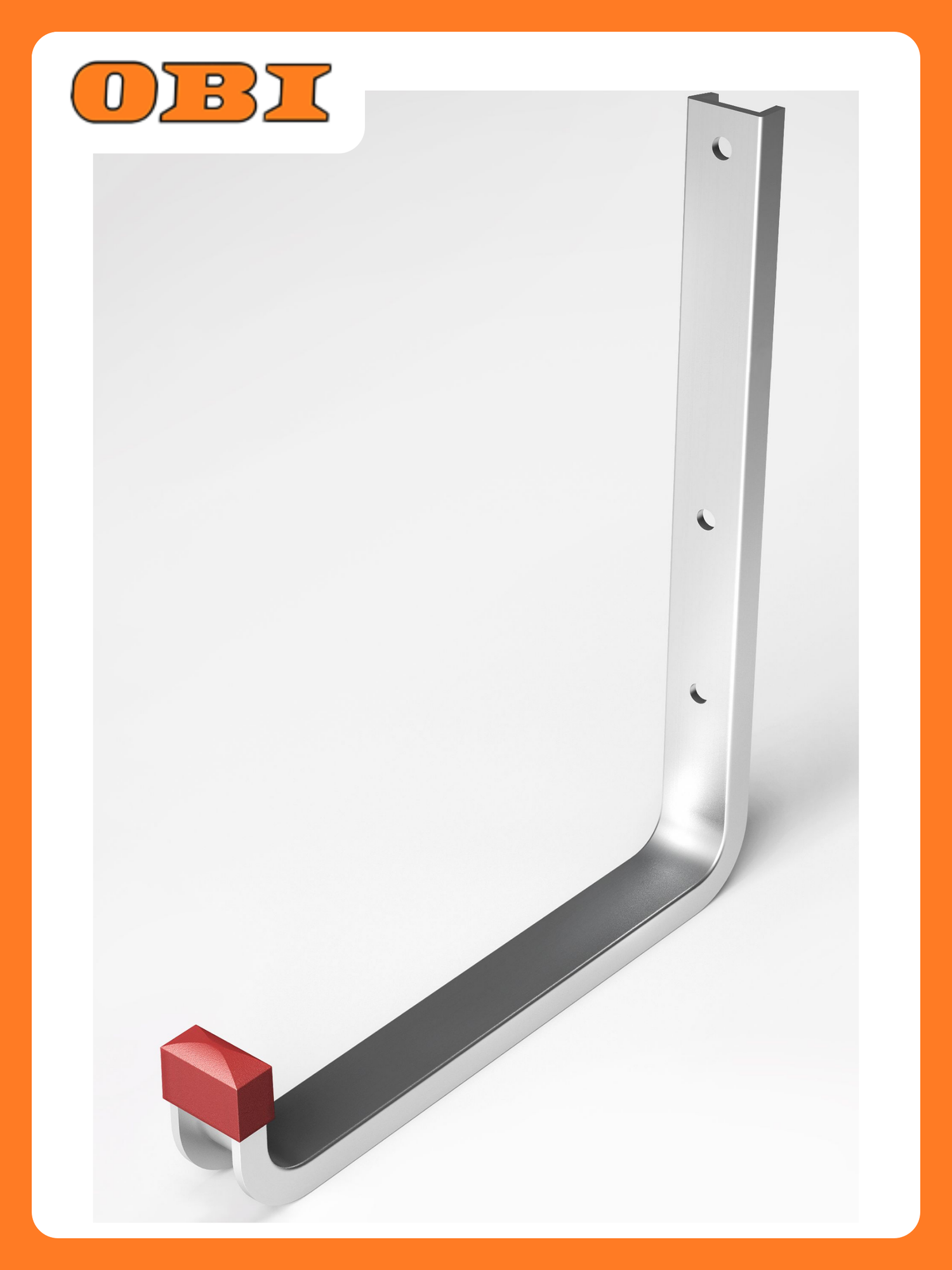 Крюк крепежный Лука, алюминий, анодирование, 15кг, 190x220мм, серебристый