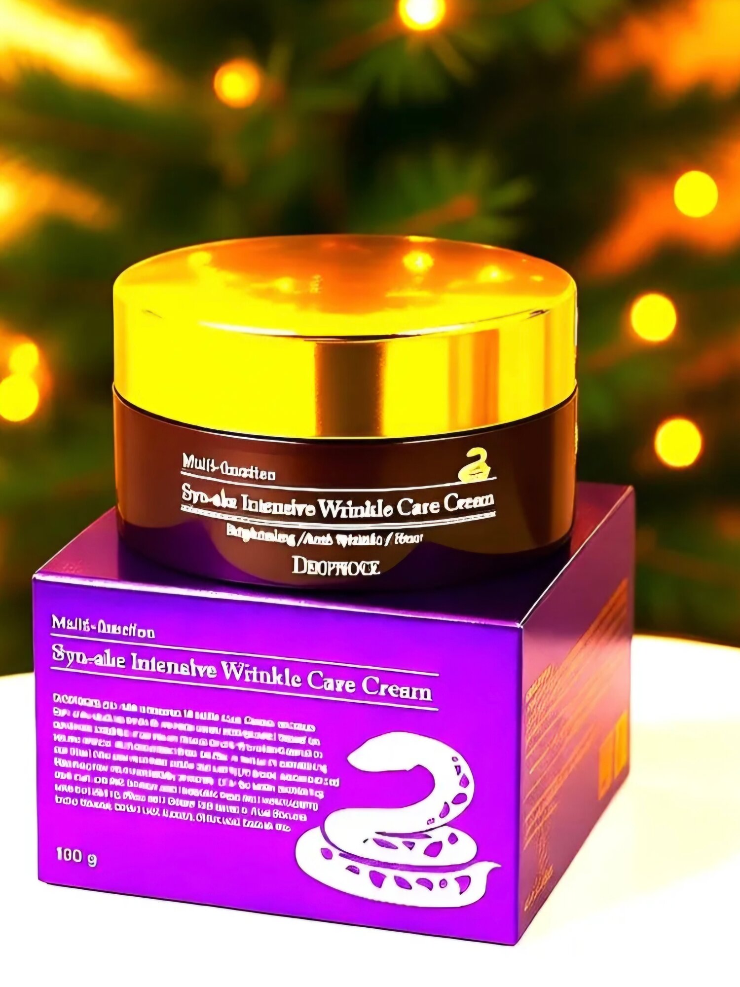 Deoproce крем для лица с пептидом змеи Syn-Ake Intensive Wrinkle Care Cream, 100 g Оригинал.