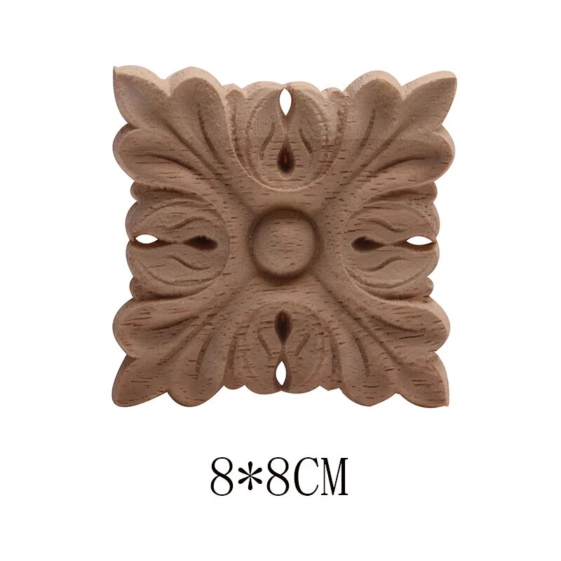 Деревянная резная аппликация цветок B35-3