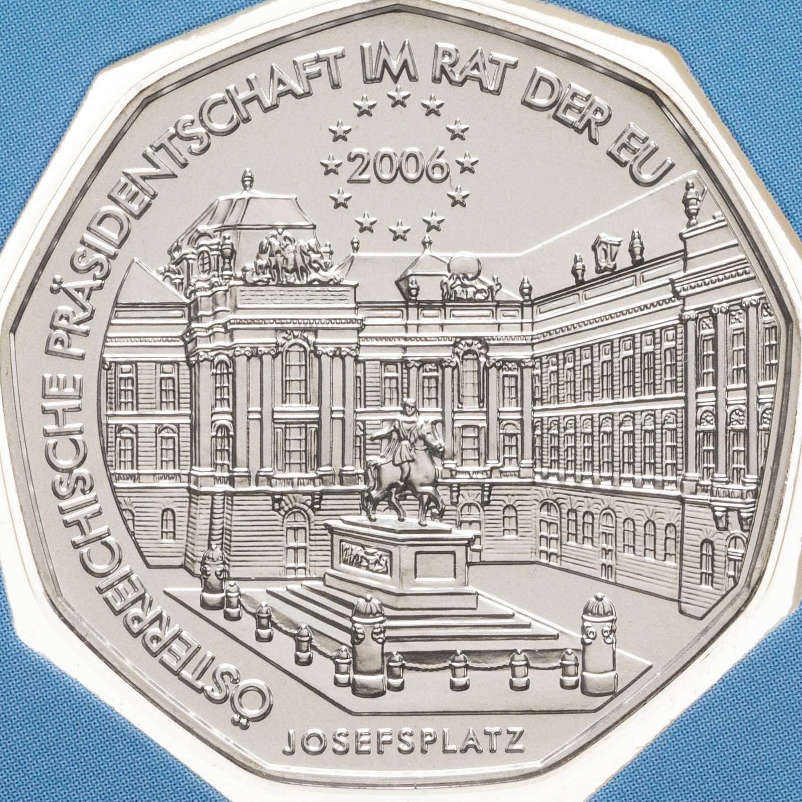 Австрия 5 euro евро 2006 "Председательство Австрии в Совете ЕС" в буклете, Серебро 800, в сохранности BUNC