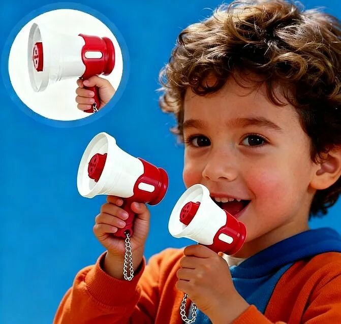 Красный Громкоговоритель детский рупор детский музыкальная игрушка