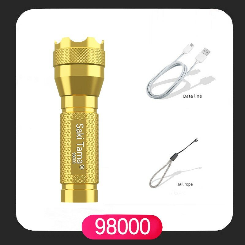 Японский импортный светодиодный фонарик с ярким светом, сверхъяркий, дальнобойный, перезаряжаемый, миниатюрный, для