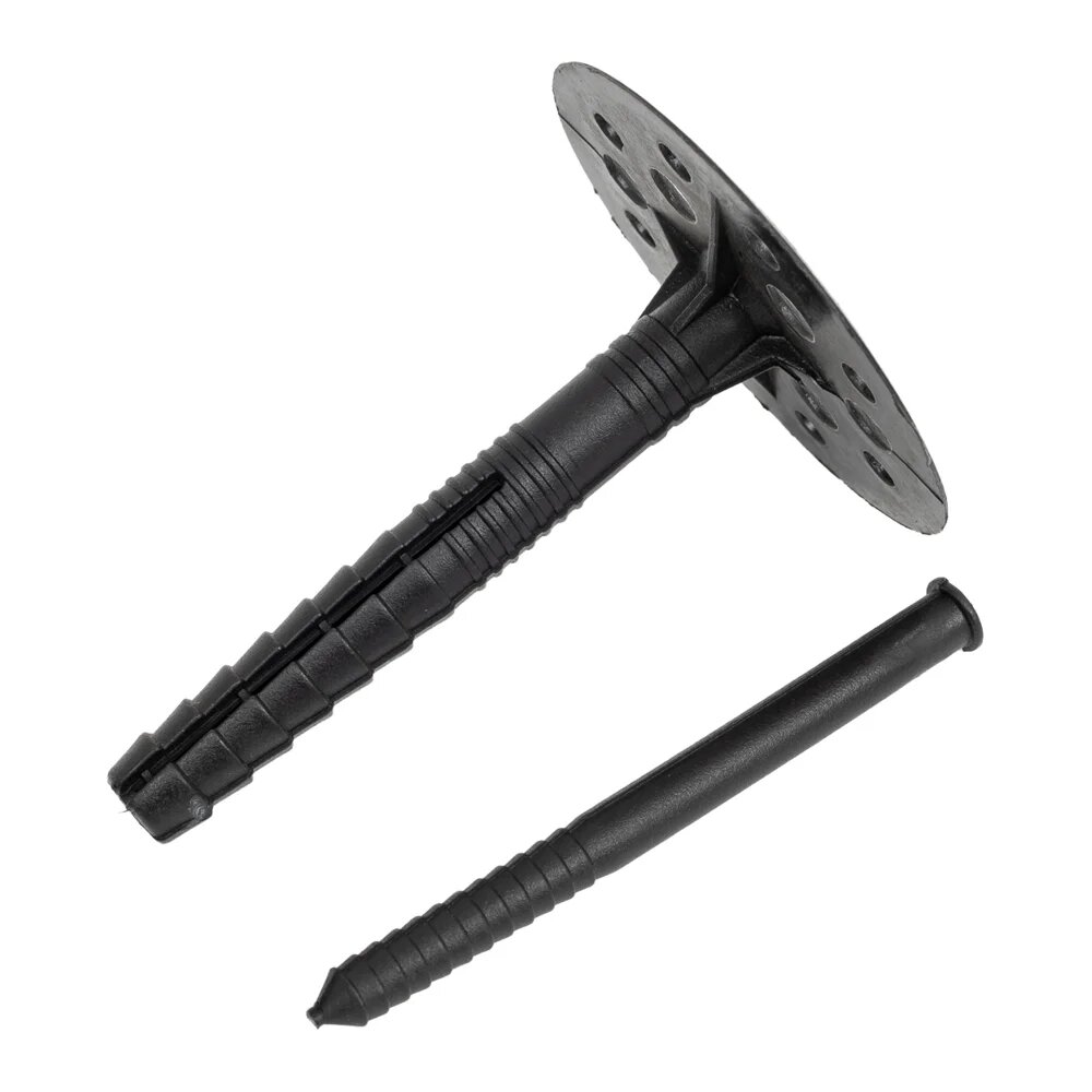 Дюбель для крепления теплоизоляции жесть пласт. стержень, 10x80 мм, 50 шт, пакет УТ-00004650