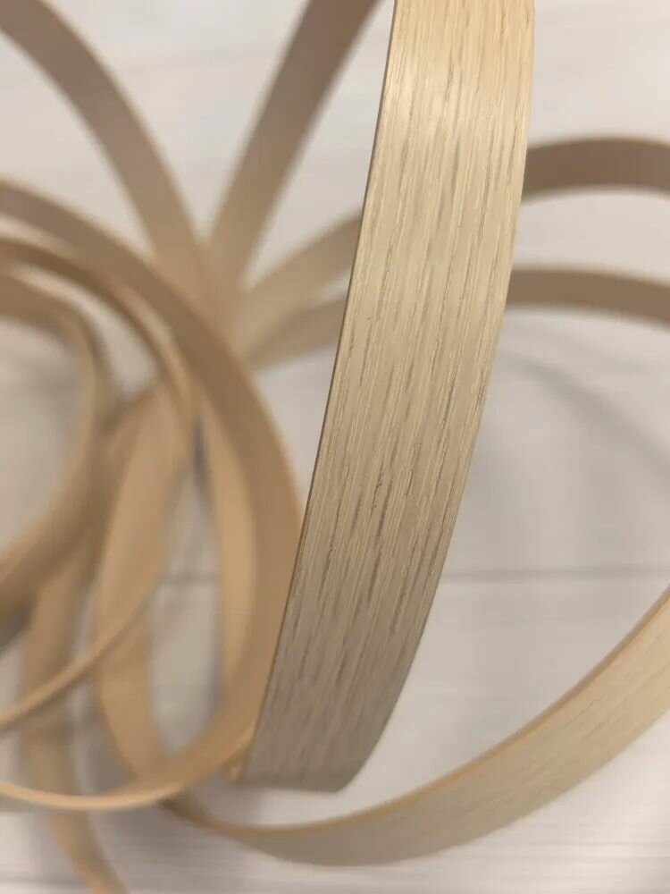 Кромка ПВХ мебельная без клея, размер 1х19мм, намотка 5м, цвет Дуб атланта 8044