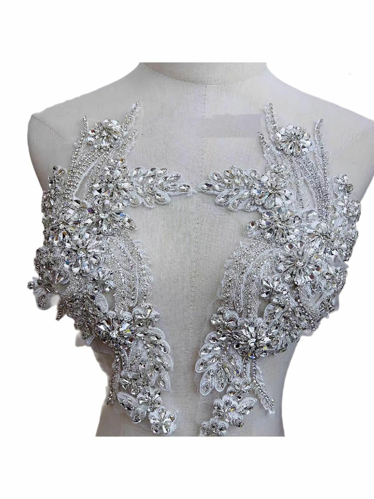 Кристальные аппликации для одежды, Белый