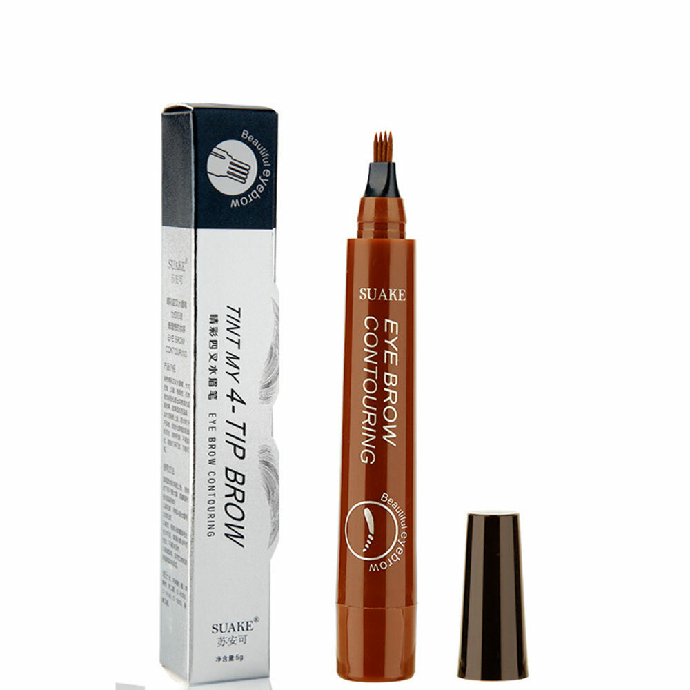 Su Anke SUAKE Radical Four-Way Wild Water Eyebrow Pencil Lastingly Non-staining Waterproof Sweatproof No. 1 light brown, 5g/0.2oz, 115*85*19mm/4.5*3.3*0.7in, 1*Eyebrow Pencil
