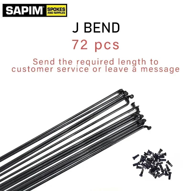 Спицы велосипедные SAPIM, 2,0 дюйма, J-образные, с медной крышкой, 100-310 мм