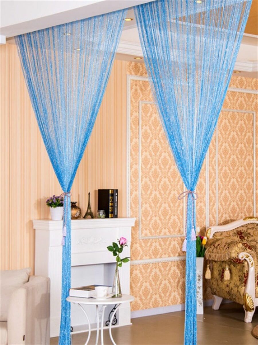 Шторы нитяные с люрексом занавеска нити 2м