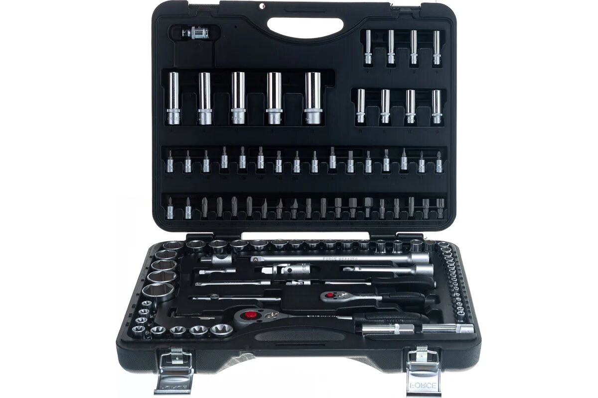 Набор головок и приспособлений FORCE 41082R-5, 108 предметов, кейс
