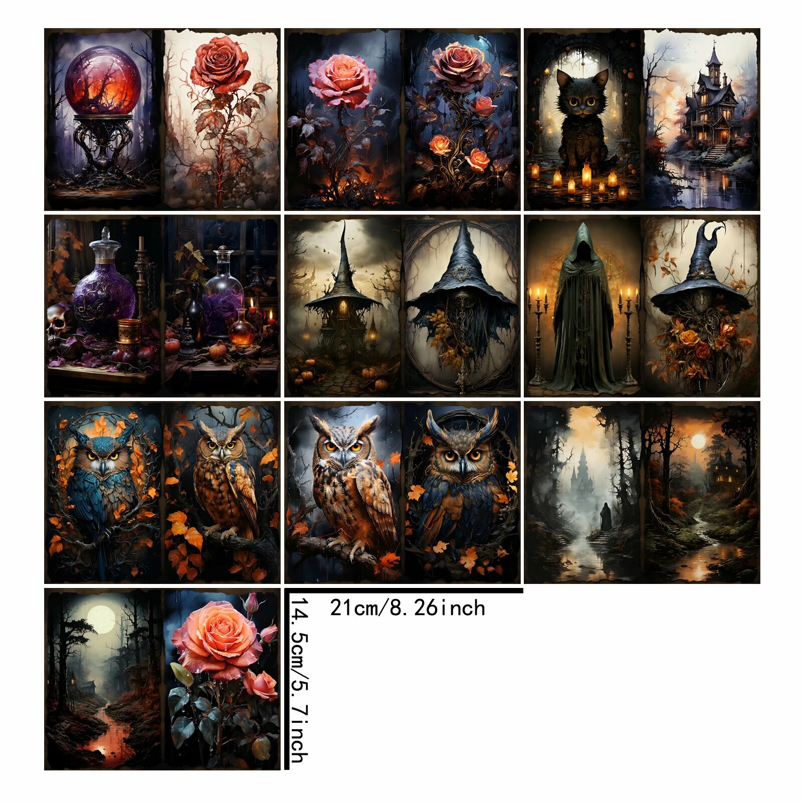 Бумага для скрапбукинга Хэллоуин 10 листов