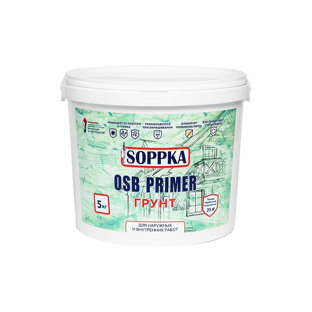Грунт для плит OSB SOPPKA Primer 5 кг СОП-Грунт5