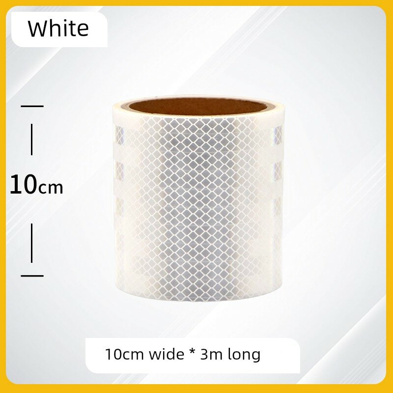 Световозвращающая пленка белая 10 см ширина x 3 м длина для ночного света автомобильное украшение