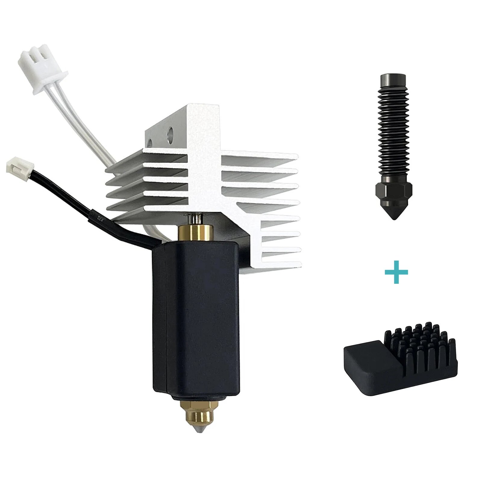 Собранный комплект Hot End для Elegoo Centauri Carbon Hotend с латунным соплом из закаленной стали 0,2/0,4/0,6/0,8 мм, печатающая головка 3D-принтера