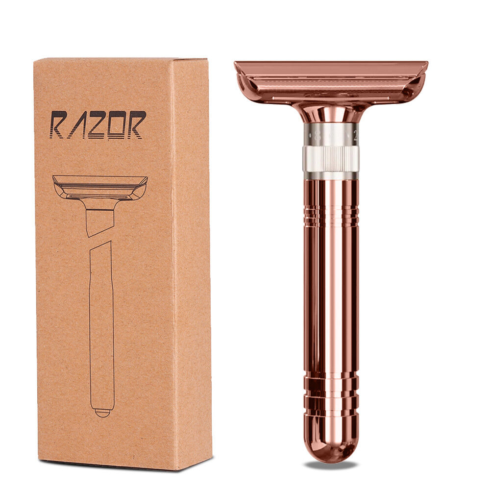 Новая ручная бритва Amazon, старомодный тип роликовой бритвы для мужчин, двусторонний держатель лезвий, металлическая бритва для бритья