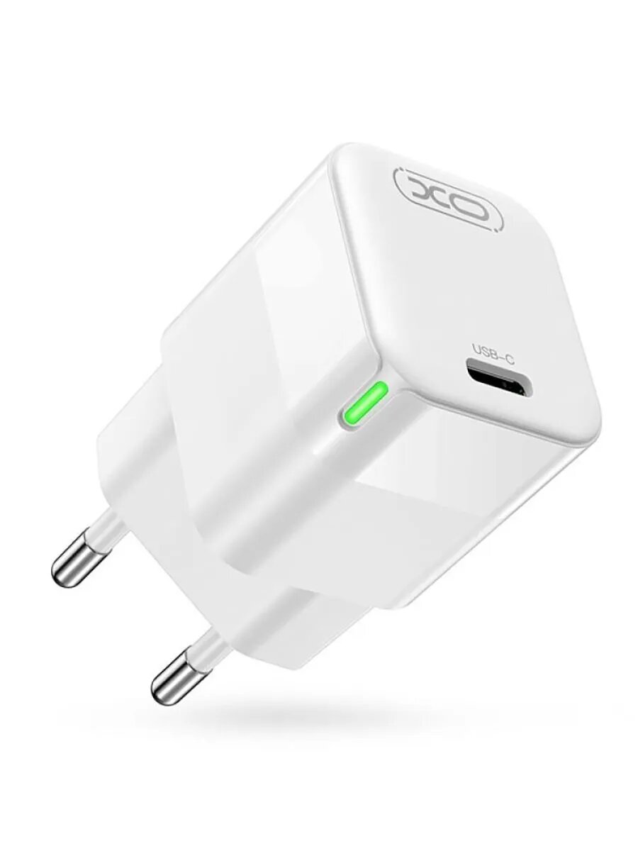 Сетевое зарядное устройство XO CE06 USB-C (30W), белый (быстрая зарядка для iPhone, Android)
