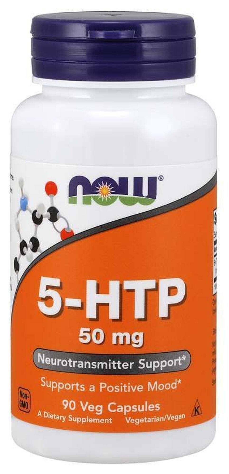 NOW 5HTP, 50мг, 90 капсул, для сна, настроения, снижения аппетита