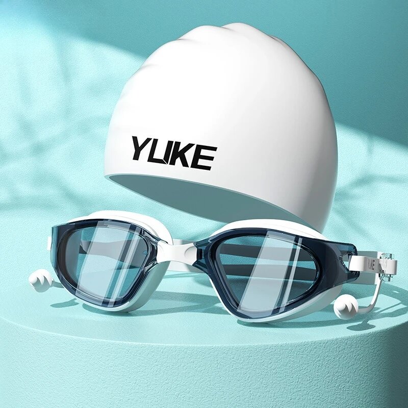 Плавательные очки YLIKE Lake Blue White