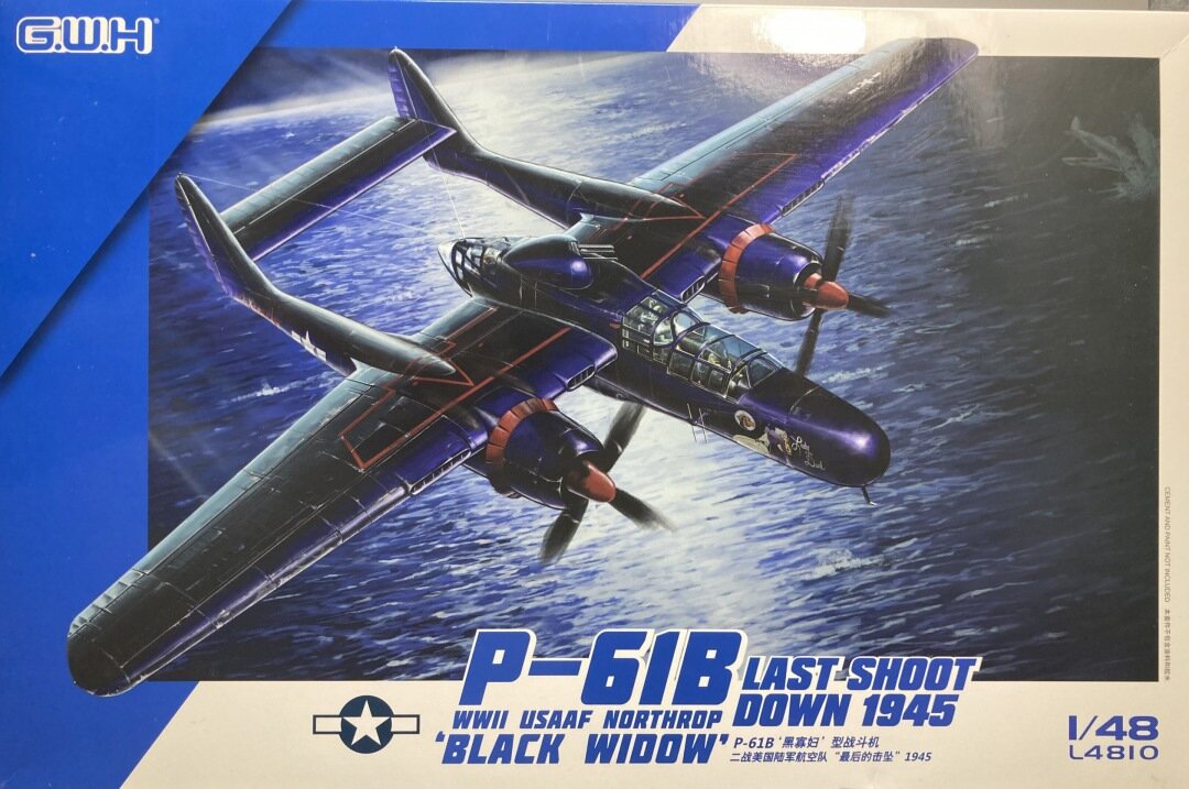 Great Wall Hobby L4810 1/48 Самолет ВВС США Northrop P-61B "Черная вдова", сбитый в последний раз во время Второй мировой войны в 1945 году