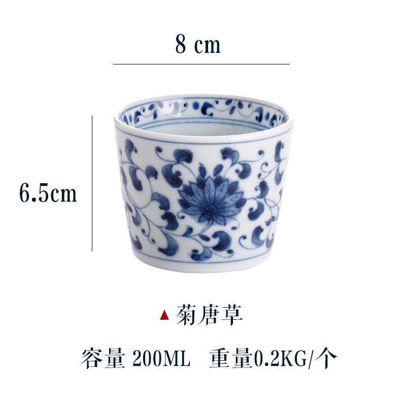 Японская импортная синяя керамическая чашка для чая Риндо, окрашенная в синий цвет, чашка для матча, японский стиль, домашняя сине-белая чашка с символом Фу, окрашенная в синий цвет