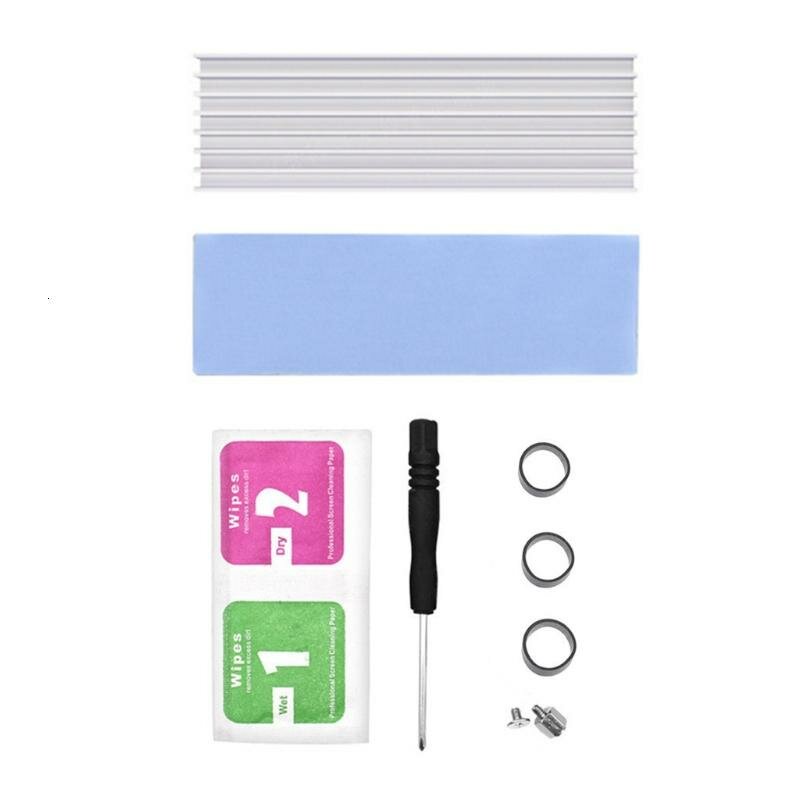 Алюминиевый радиатор для NVMe SSD M.2, Silver