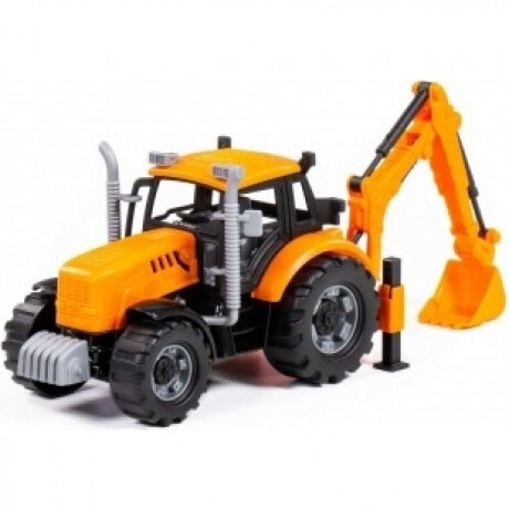 Экскаватор "Прогресс" инерционный оранжевый (в коробке) 91543