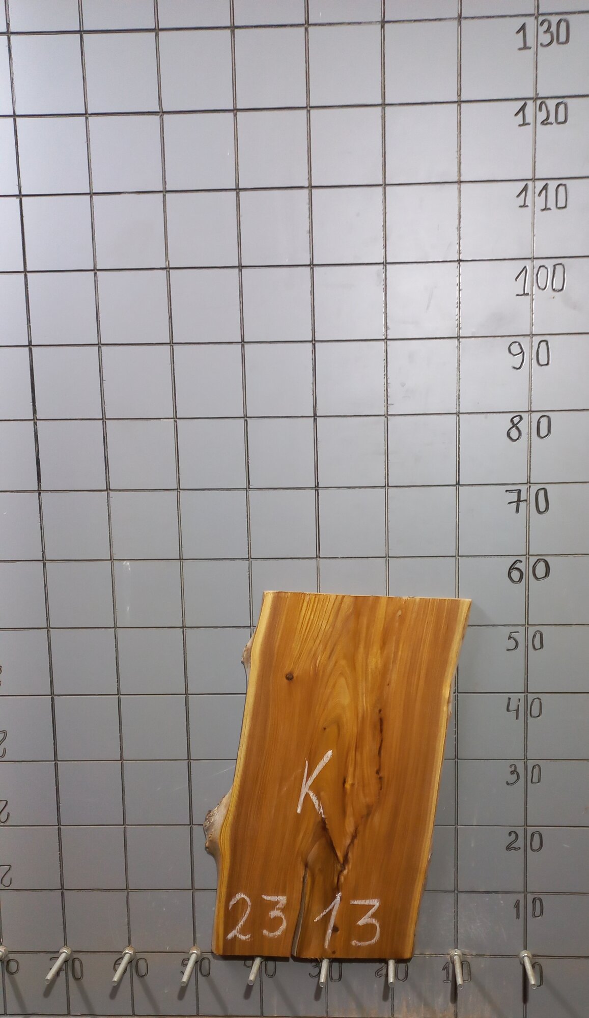 Слэб Доклес, карагач №2313 , цельный, необрезной, антисептический, 2,5x29x50см, сорт 0-3