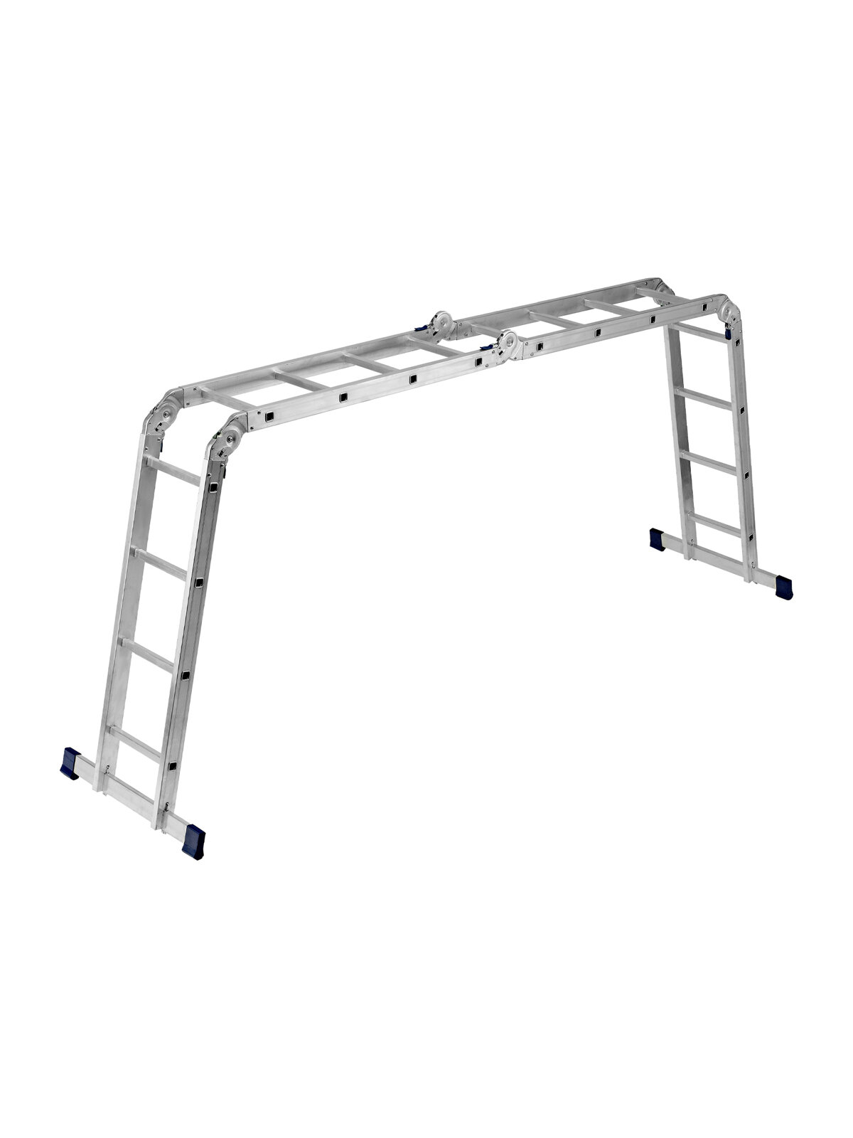 Лестница алюминиевая Сибртех 4х4 ступени, 120 кг максимальная нагрузка, шарнирная, 97882
