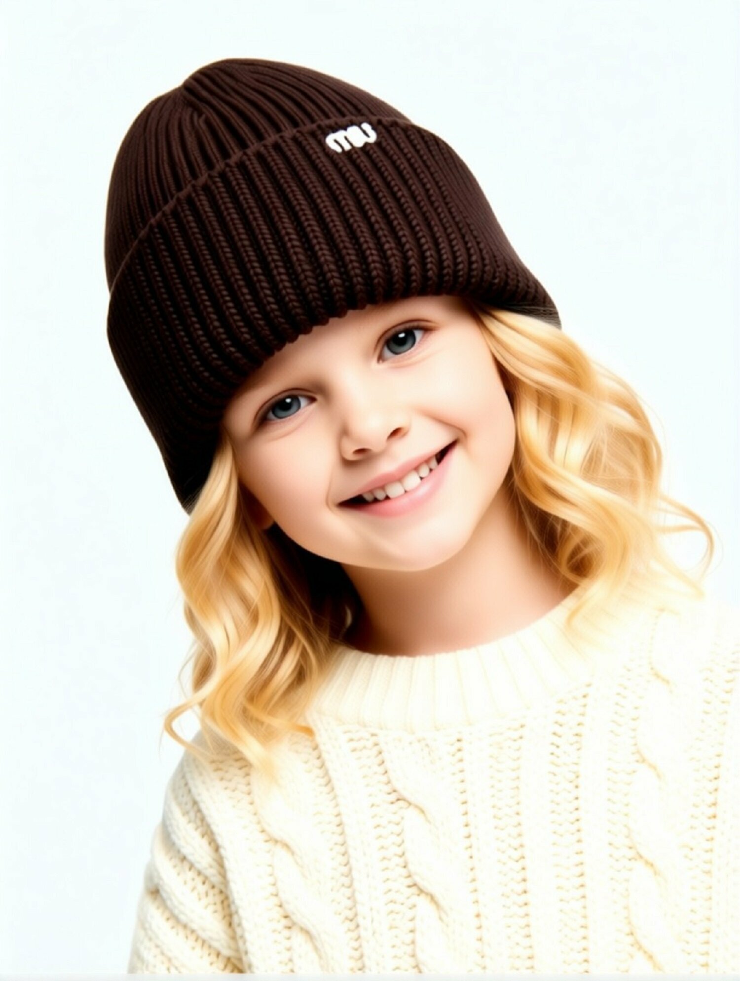 Шапка-бини шапки зима для девочек
